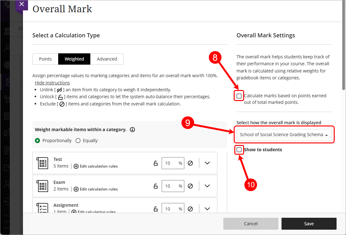 Overall Mark (Ultra) - eLearning - University of Queensland